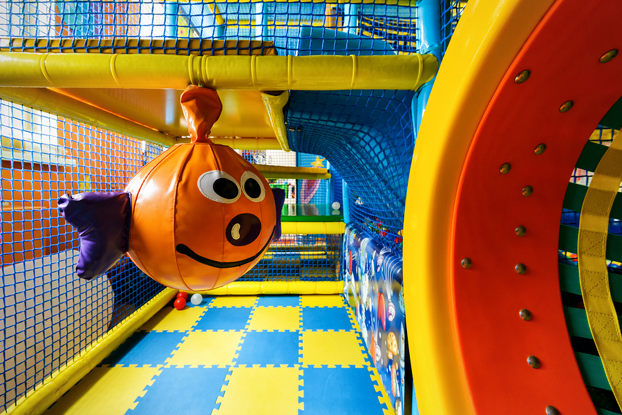 Blue elastic fall protection net for playgrounds o... - Cod. PLAYBL