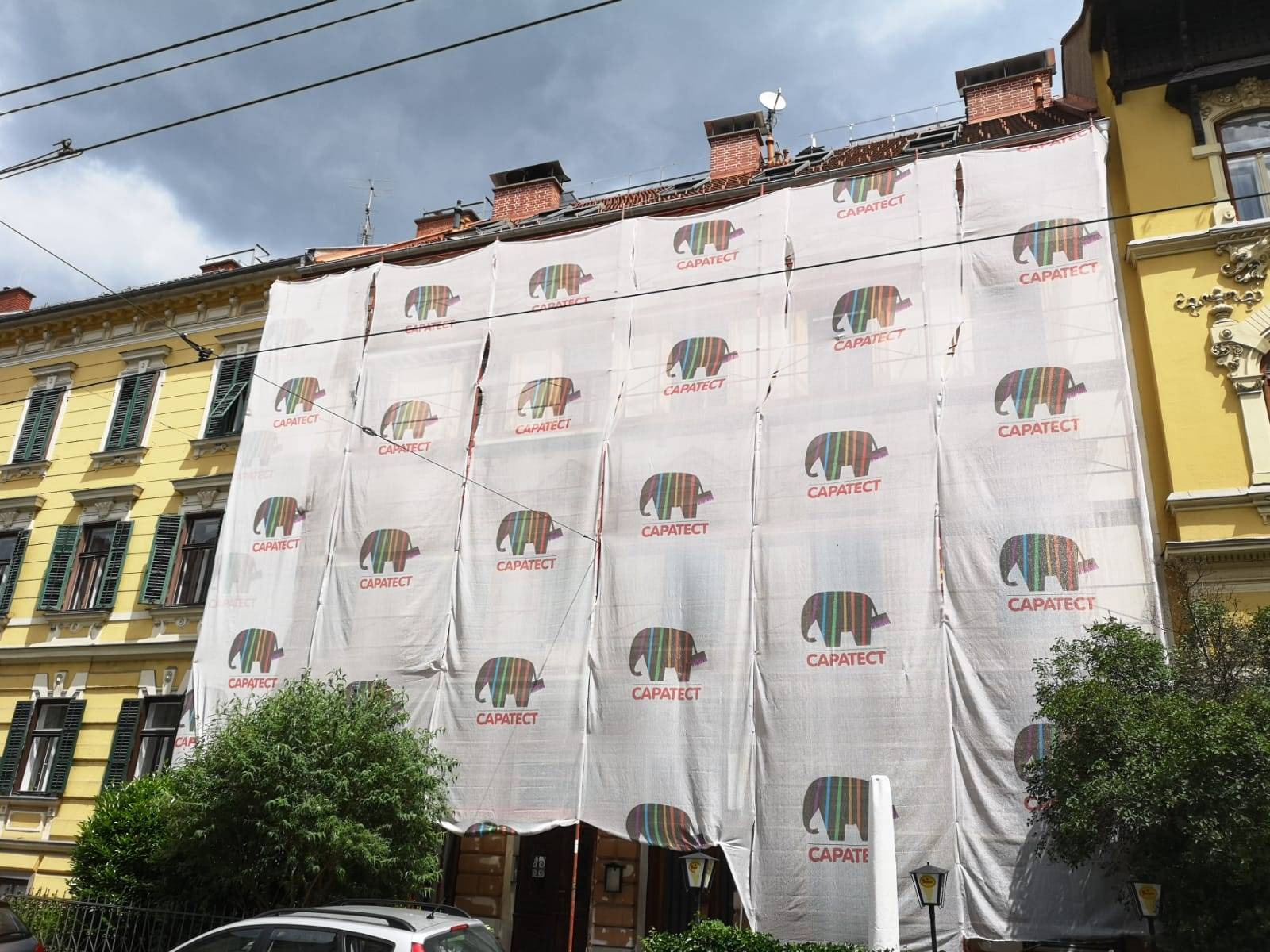 White sheet for scaffolding with custom color prin... - Cod. LK25310